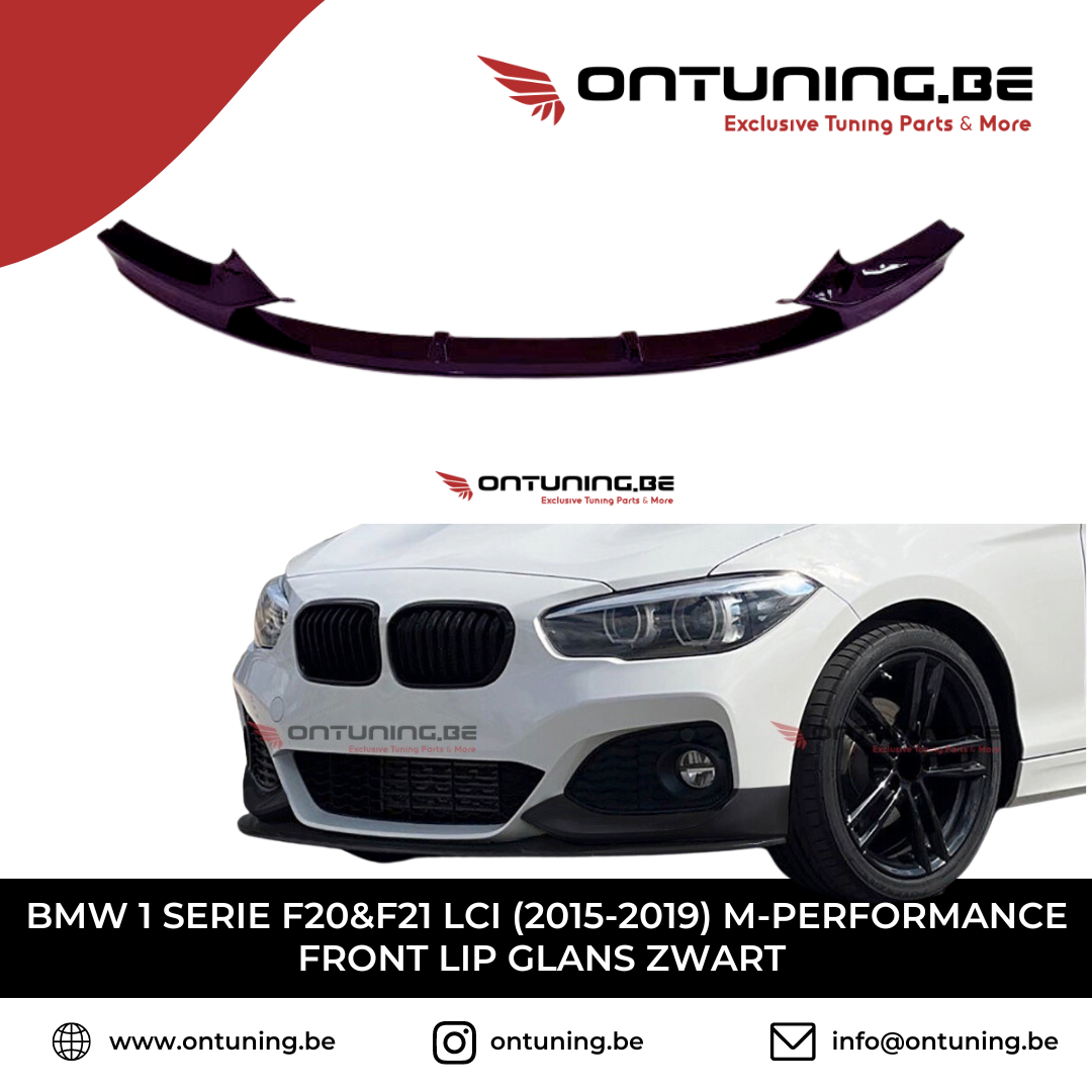 BMW 1 Serie F20&F21 LCI (2015-2019) M-Style Front Lip Glans Zwart – On ...