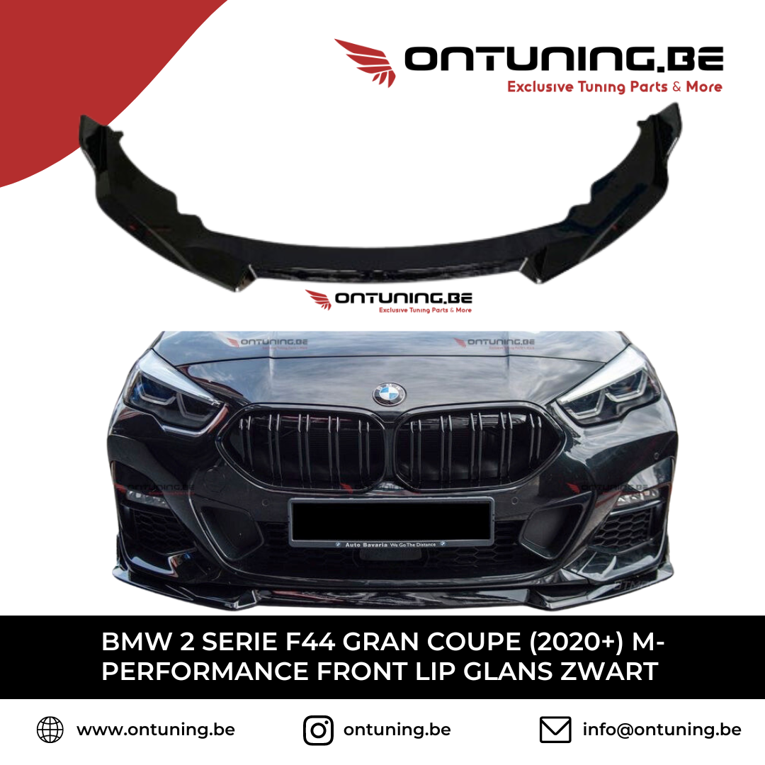 BMW 2 Serie F44 Gran Coupe (2020+) M-Performance Front Lip Glans Zwart ...
