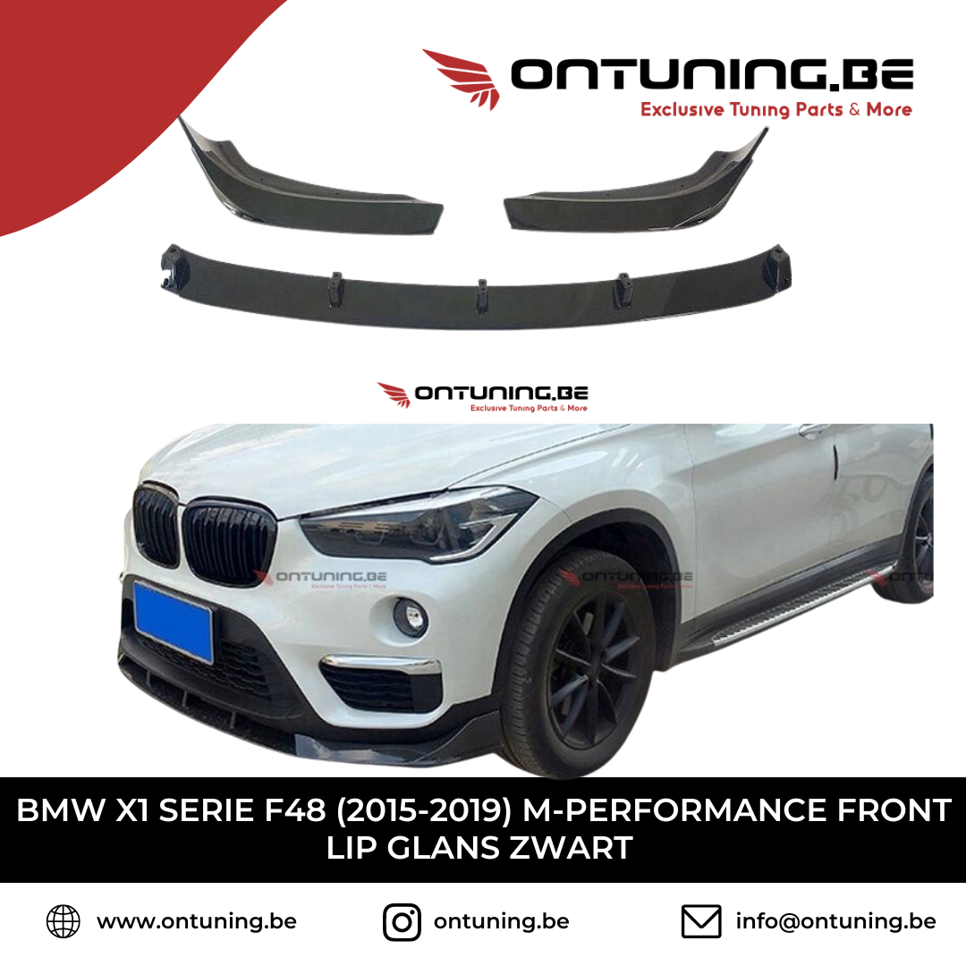 BMW X1 Serie F48 (2015-2019) M-Style Front Lip Glans Zwart – On Tuning